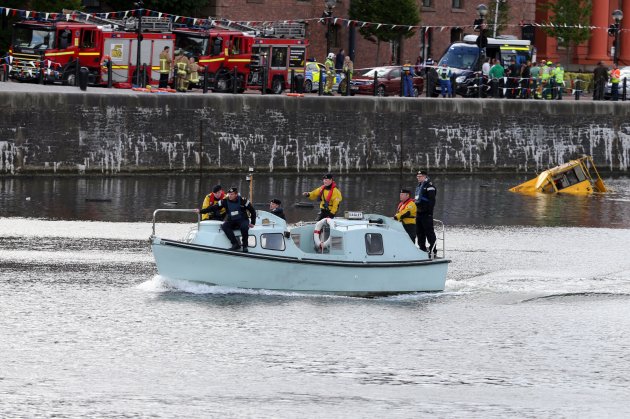 PICS: 31 people rescued after sinking of “Yellow Duckmarine” in Liverpool