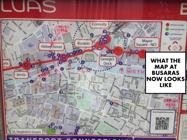 Someone has added ‘helpful’ tourist information to the Dublin map at ...