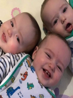 Triple trouble: New Year’s Day triplets celebrate first birthday after ...